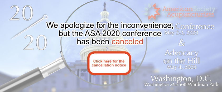 ASA 2020 Canceled - American Society of Acupuncturists